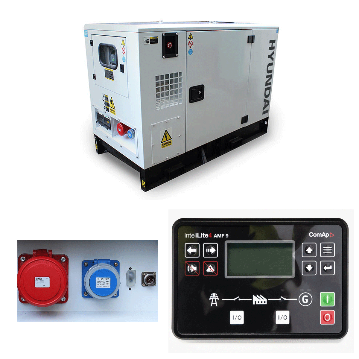 Hyundai DHY11KSE 11kVA Diesel Housed Weather-proof 3 Phase Standby ...