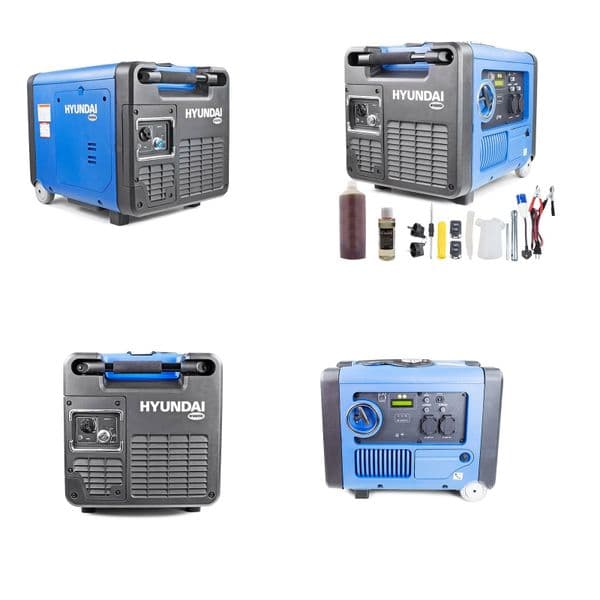 Hyundai HY4500SEI 230V Petrol Driven 4Kw 5kVA Portable Silenced ...