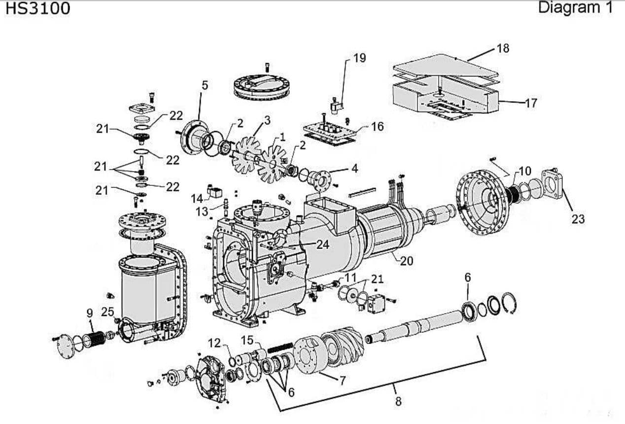 J&E Hall Spare Part HS3100 Semi-Hermetic Compressor Hallplas Star Kit ...
