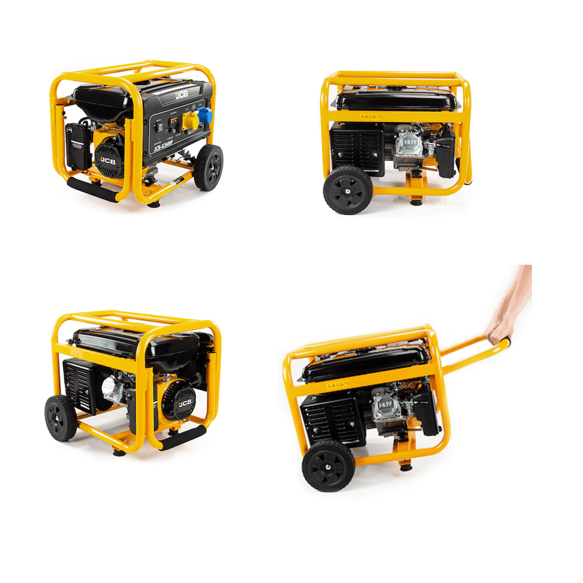JCB Open Framed Petrol Generator Long-run Tank JCB-G8000PE 457CC 7 5kVa ...