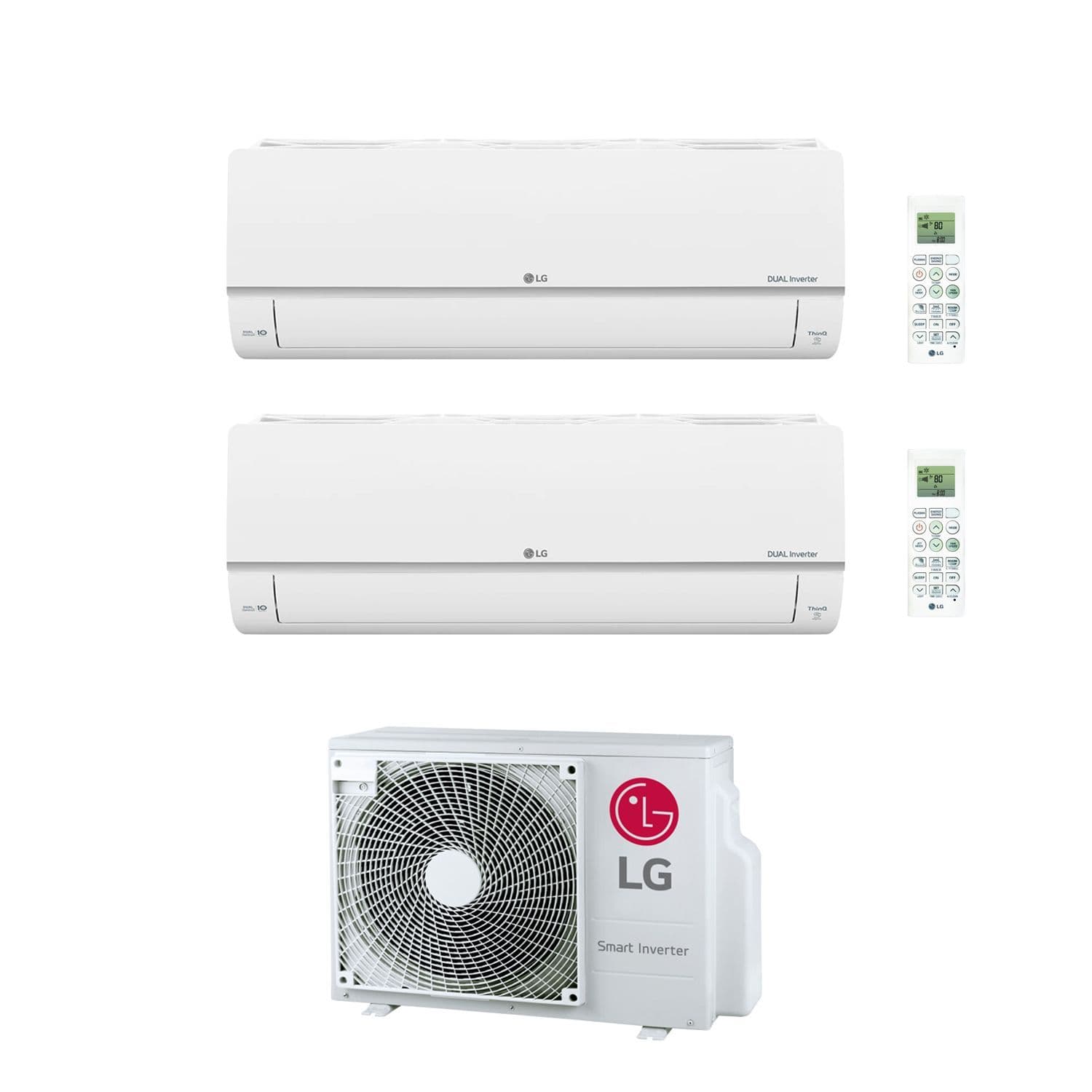 Lg Air Conditioning MU2R17-UL0 Multi Room 2 of DC12RK-NSJ Deluxe Wall ...