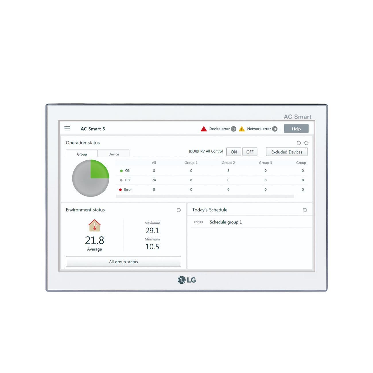 LG Air Conditioning Replacement Remote Controller AC Smart 5 PAC5A000 ...