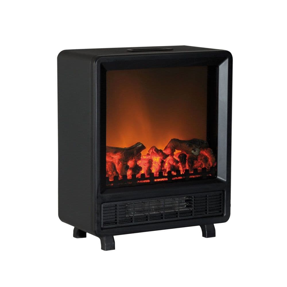 Log Flame Effect Contemporary Electric Stove With Fan Heater EH1432 ...