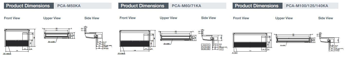 Mitsubishi Electric Air Conditioning PCA-M100KA Ceiling Mounted ...
