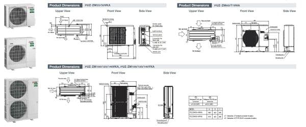 Mitsubishi Electric Air Conditioning Pead M125ja Ducted Concealed