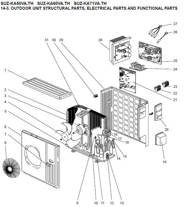 Mitsubishi Electric Air Conditioning Spare Part E07223450 167963 ...