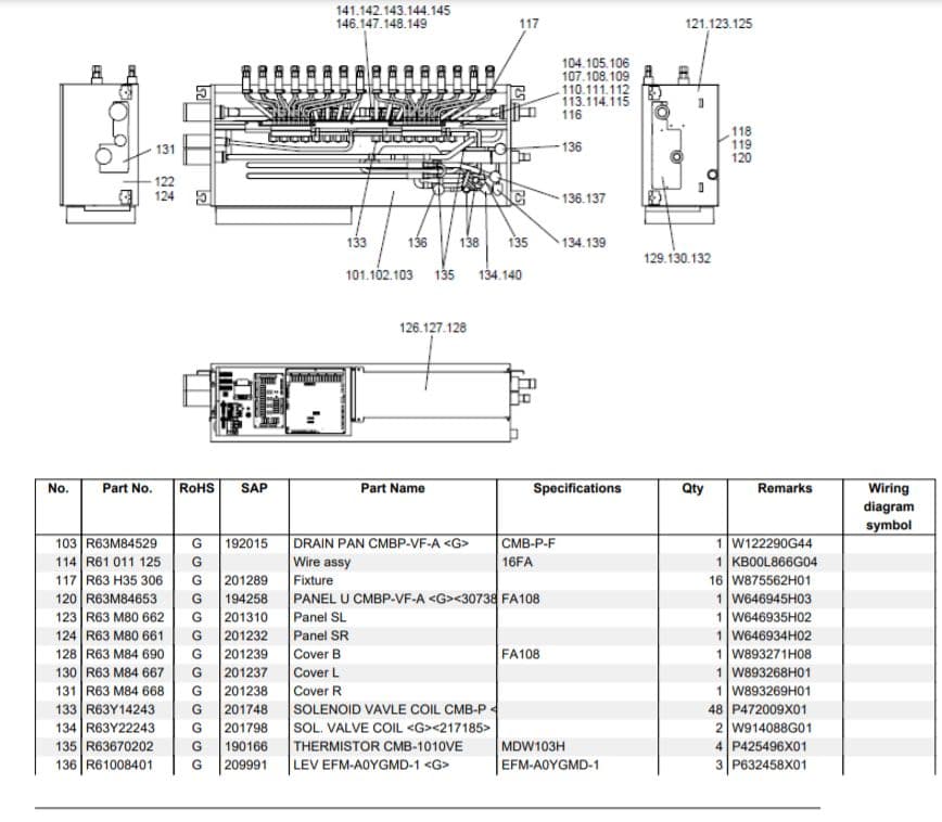 Mitsubishi Electric R63670202 190166 THERMISTOR CMB-1010VE MDW103H ...