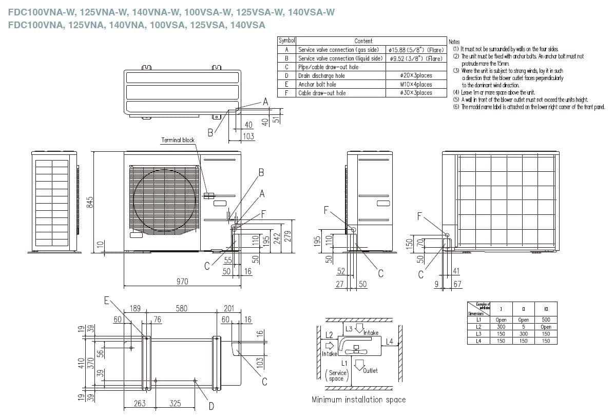 Mitsubishi Heavy Industries Air Conditioning FDC100VSA-W FDE100VH Under ...