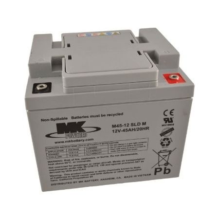 MK Powered M45-12-SLD-M AGM 45AH 12V Battery