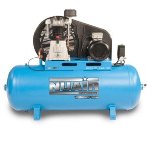 NuAir Belt Driven Lubricated "Workshop Series" NB7/270 FT7 Stationary Air Compressor 7 5HP 5 5kw ...