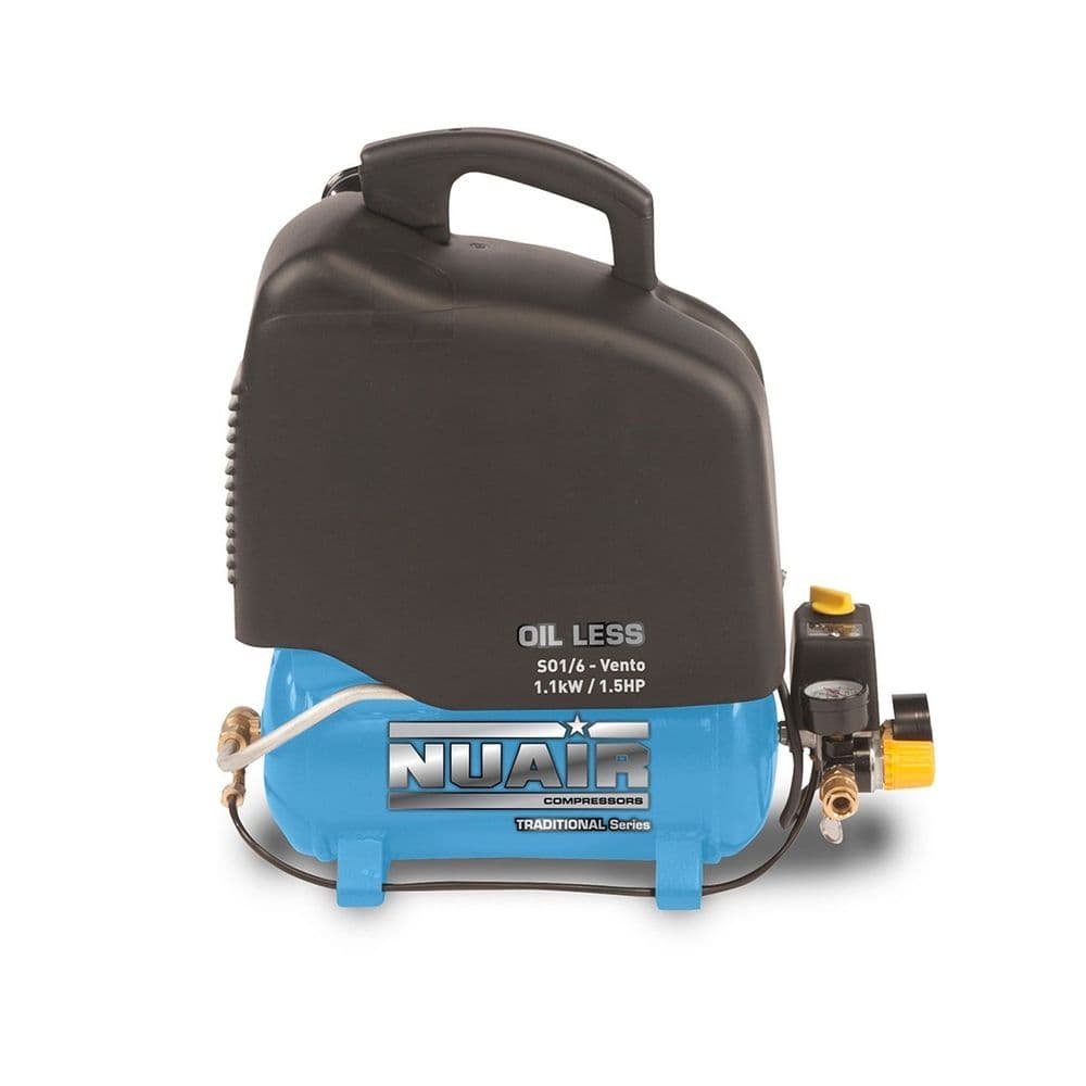 NuAir S-A6BB304FPS534 SO1/6 HP Portable Air Compressor Direct Drive Oil ...