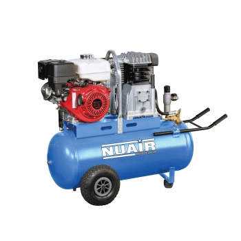 NuAir S-N7TN9R1NUA Stationary Belt Lubricated NB7/500F/10-DS Diesel Engine Air Compressor 10HP 500L