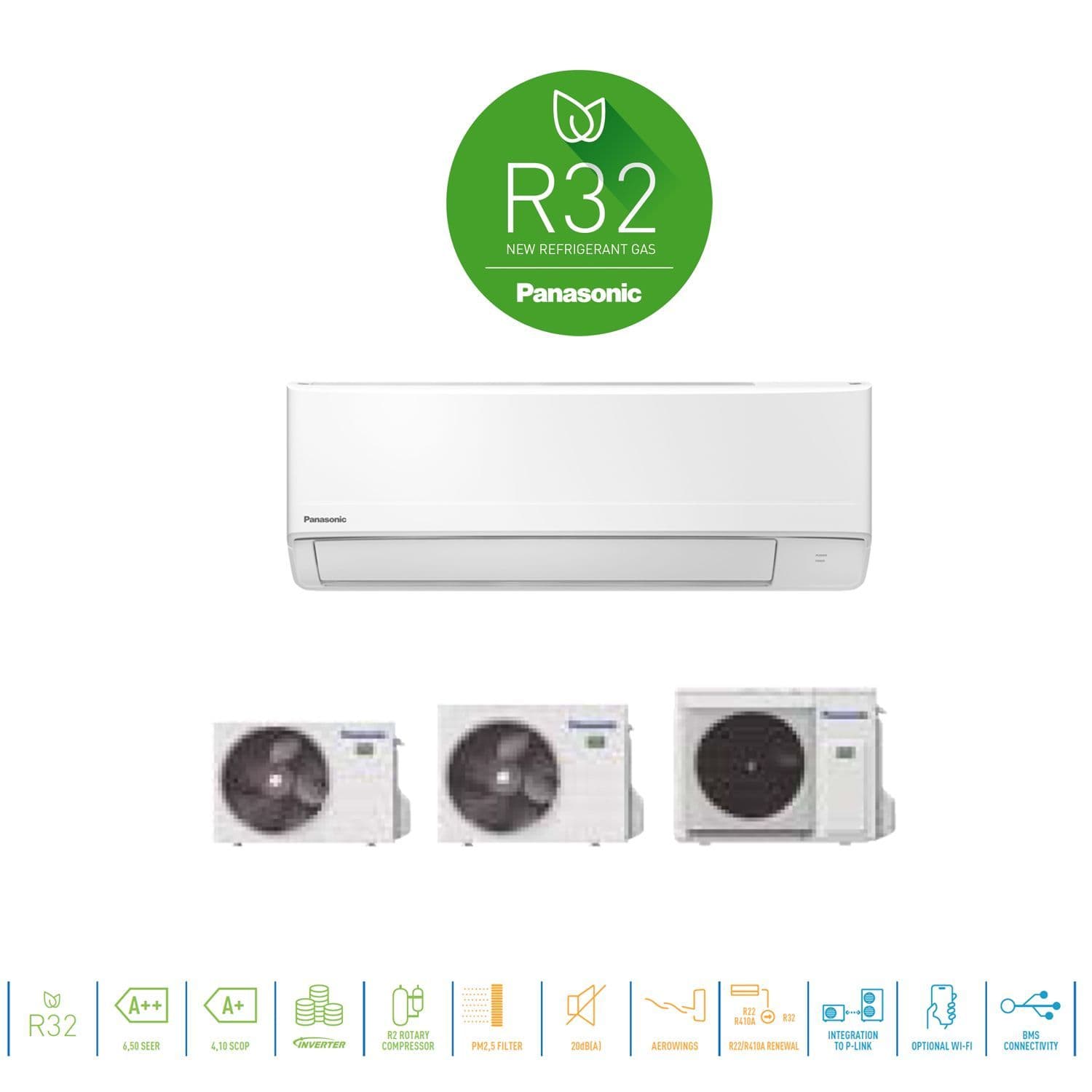 Panasonic Air Conditioning KIT-BZ25-ZKE Compact Wall Heat Pump 2 5Kw ...