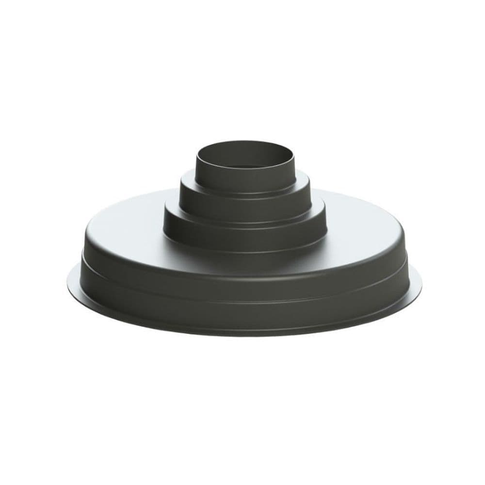 Polymer Plenum Box Black Plastic Finish 530mm Round Multi-spigot 150mm ...