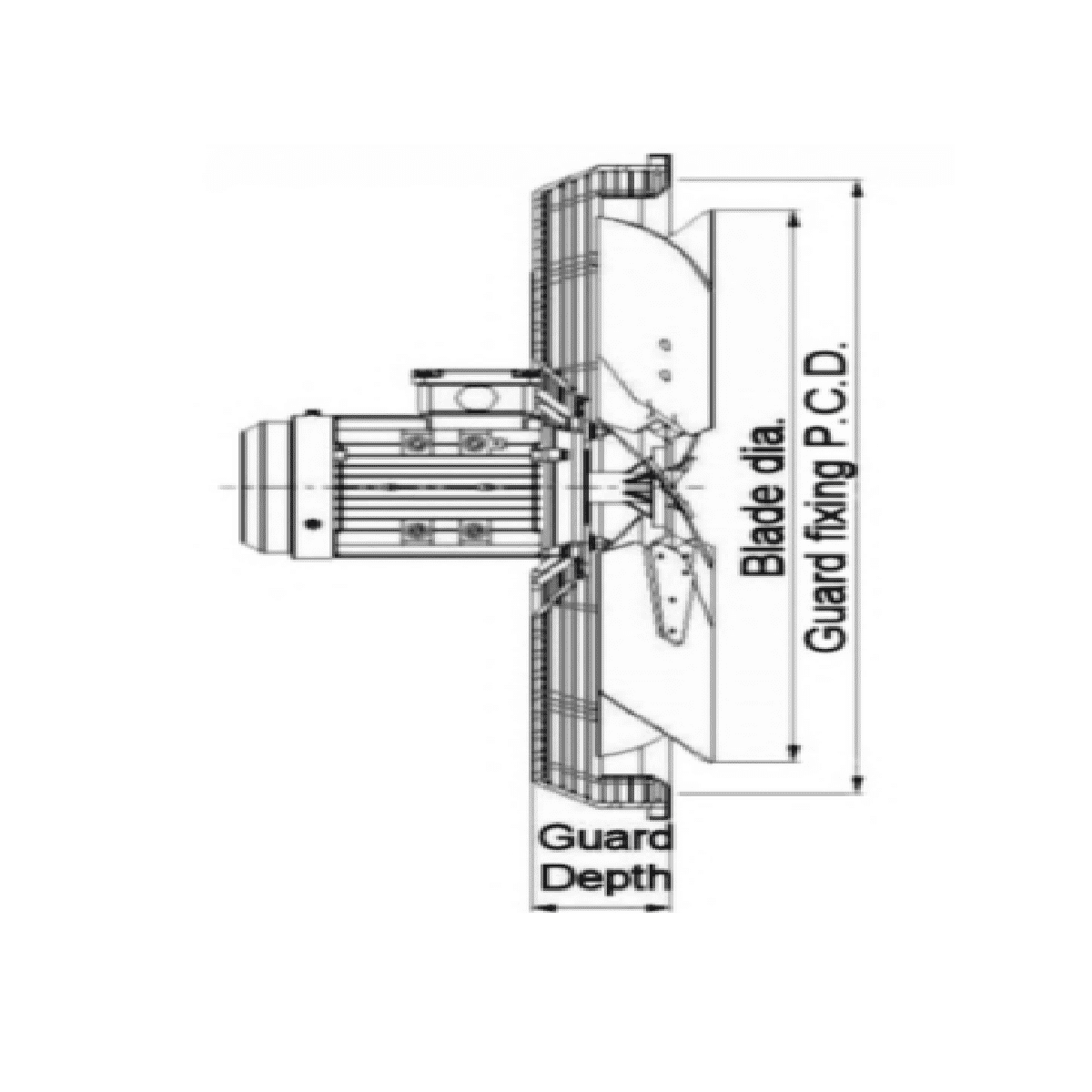 PSP GMAHD1-350S2-0 18 Guard-Mounted Axial Fan Basket Guard 350mm 230V ...