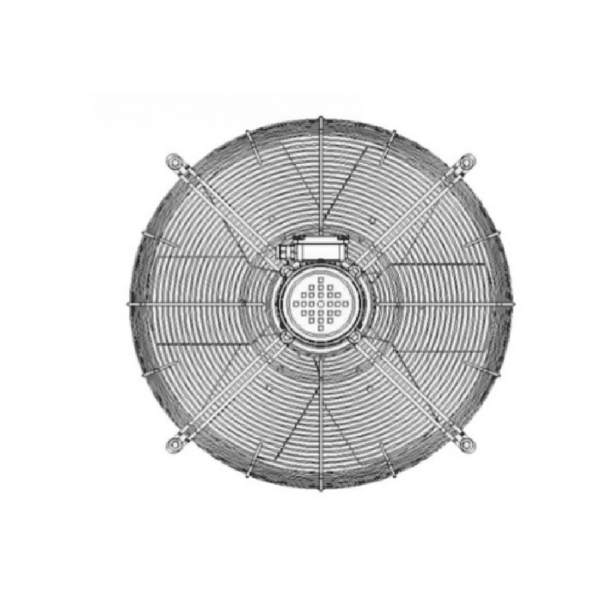 PSP GMAHDF1-450S4-0 25 Guard-Mounted Axial Fan Flat Guard 450mm 230V ...