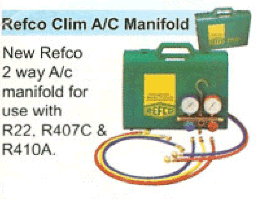 Refco clim 2 way Air Conditioning And Refrigeration Manifold Set R134a R22 R404a And R407c