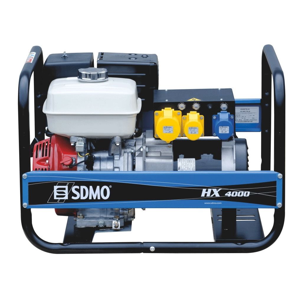 SDMO Kohler "Intens HX4000 UK" Honda Petrol GX270 Powered Generator 4 ...