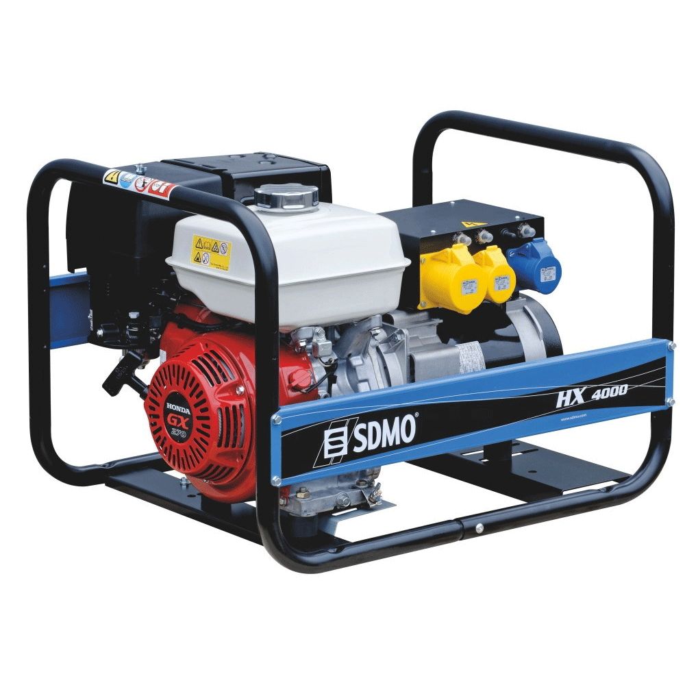 SDMO Kohler "Intens HX4000 UK" Honda Petrol GX270 Powered Generator 4 ...