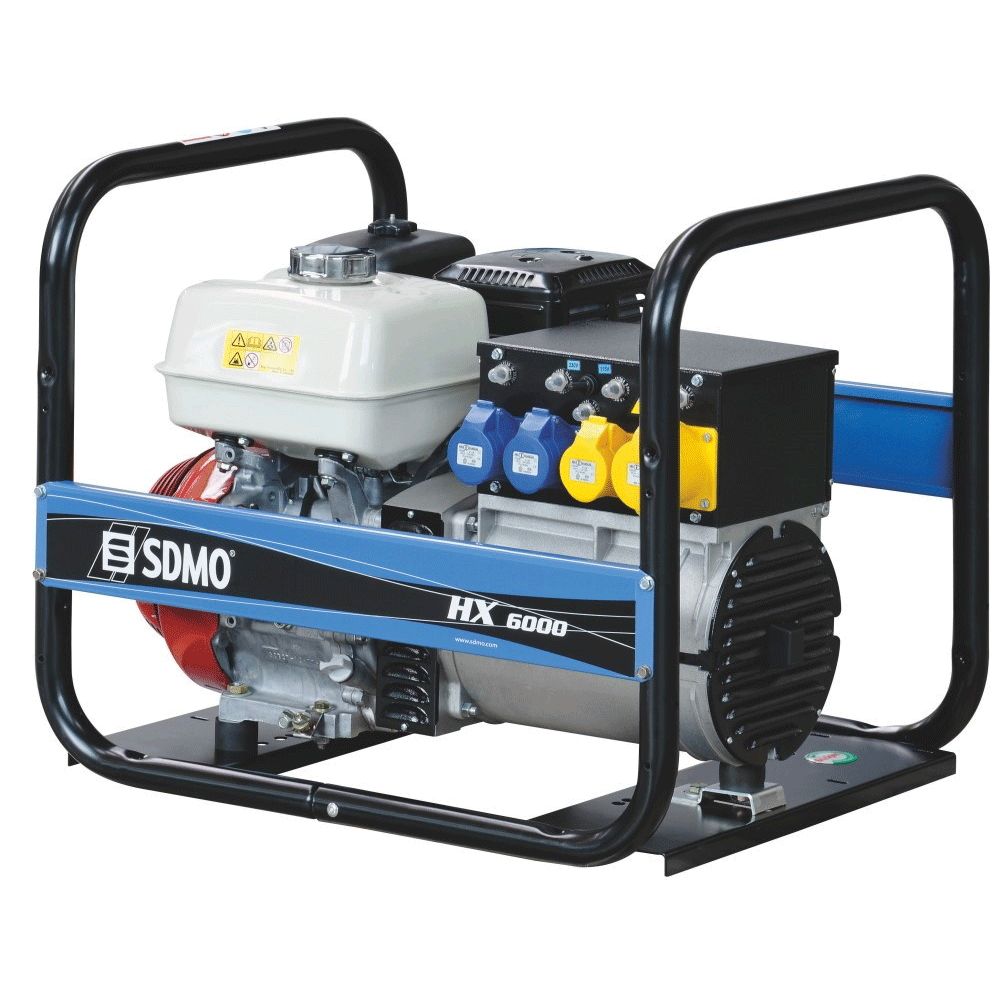 SDMO Kohler "Intens HX6000 UK" Honda Petrol GX390 Powered Generator 6 ...