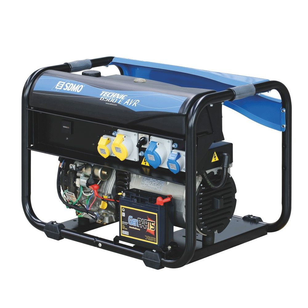 SDMO Kohler "TECHNIC 6500 E AVR" Kohler Petrol CH440 Powered Generator 6 5kW 230V 50Hz