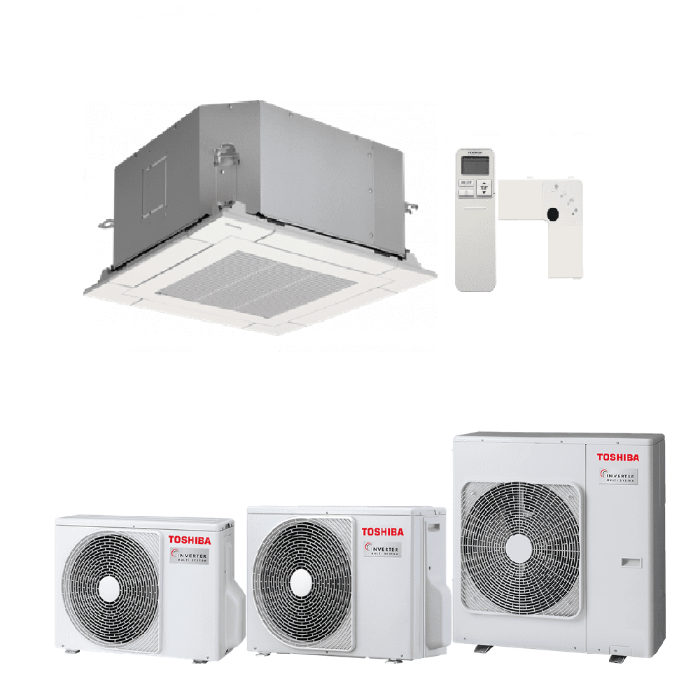 Toshiba Air Conditioning RAS-4M27G3AVG-E Multi Split 4 Compact Mini ...