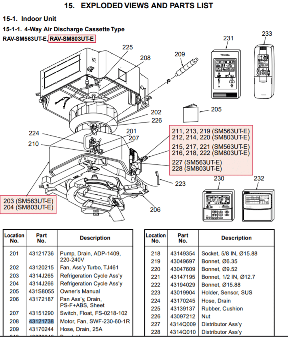 Toshiba Air Conditioning Spare Part 4312C020 FAN MOTOR ICF-280-120-1B ...