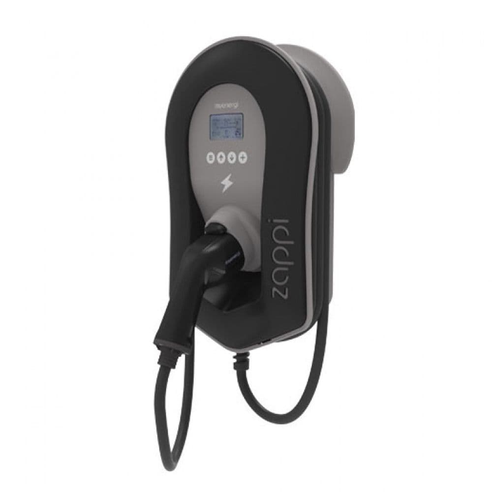 Zappi ZAPPI-222TW 22KW Tethered Black EV Charger Tethered Type 2 3 ...