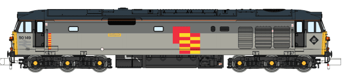 2D-002-005D Dapol Class 50 Defiance 50149 Railfreight Grey Refurbished ...