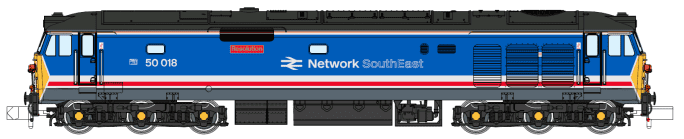 2D-002-007 Dapol Class 50 Resolution 50018 Late NSE Refurbished