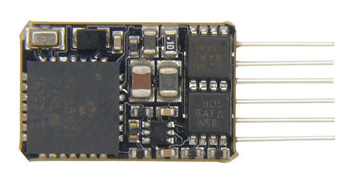 36-568A Bachmann 6 Pin DCC Loco-Decoder with Back EMF featuring Railcom