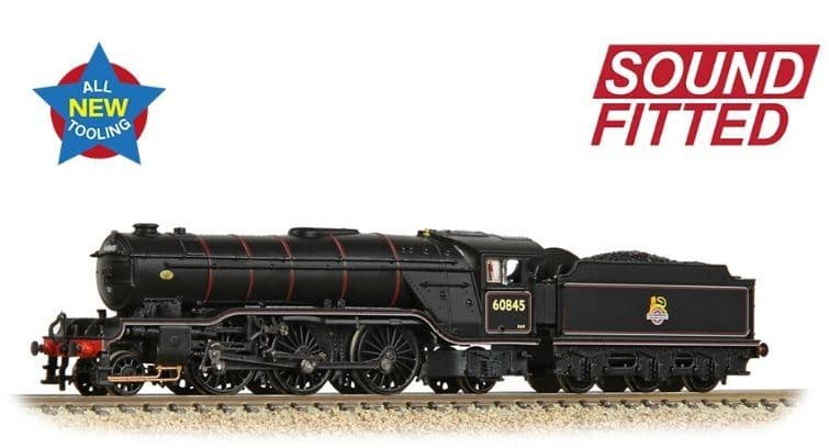 371-612SF Farish LNER V2 60845 BR Lined Black Early Emblem Sound Fitted
