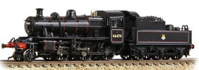 372-626B Farish LMS Ivatt 2MT 46474 BR Lined Black Early Emblem