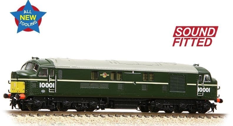 372-918SF Farish LMS 10001 BR Green Small Yellow Panels Sound Fitted