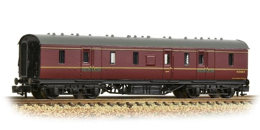 374-889A Farish LMS Stanier 50ft Full Brake BR Maroon