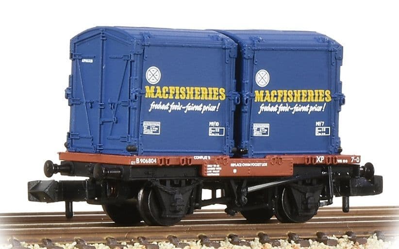 377-342 Farish Conflat Wagon BR Bauxite Early with 2 Mac Fisheries AF ...