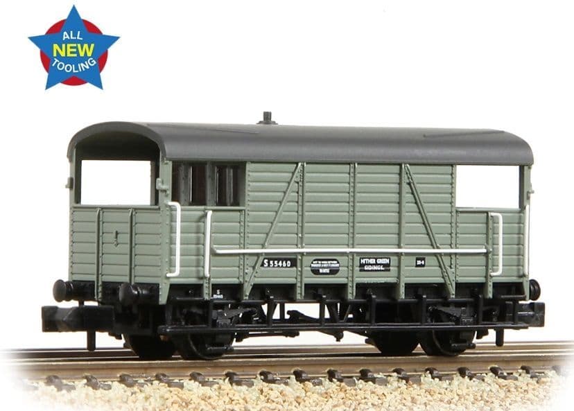 378-027A Farish SE&CR 25T Dance Hall Brake Van BR Grey