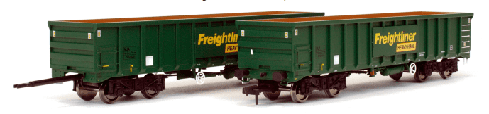 4F-025-011 Dapol MJA Freightliner Heavy Haul Bogie Box Van 502013 & 014