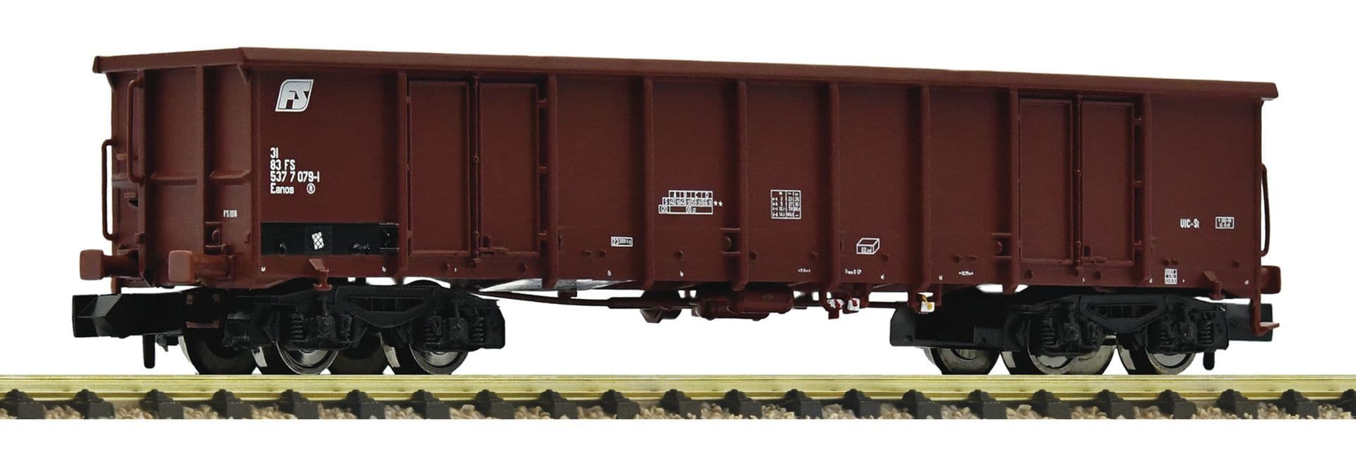 830254 Fleischmann Open Freight Wagon FSFour-axle open freight car type ...
