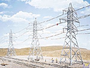 933-3121 Cornerstone HO Scale High-Voltage Transmission Tower - Kit 4