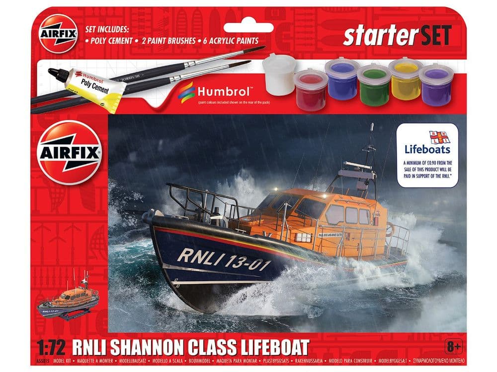 Ax55015 Airfix RNLI Shannon Class Lifeboat Starter Set 1 72 Scale