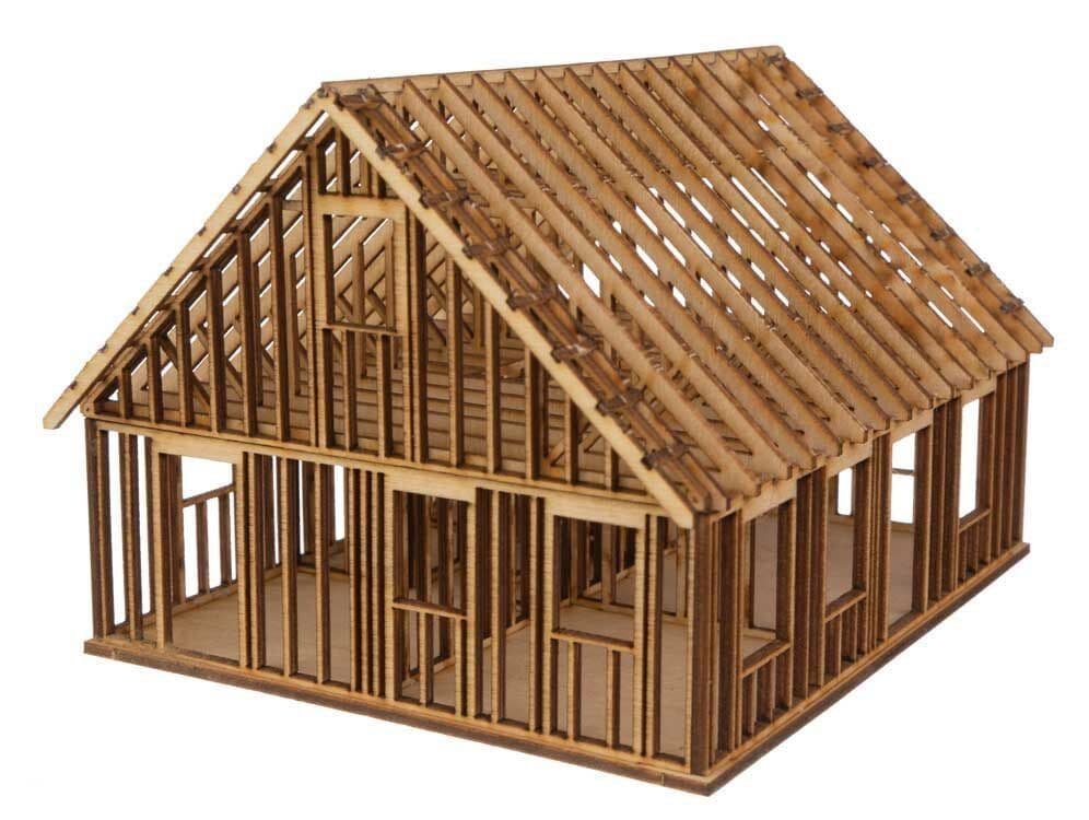 Cornerstone 933-4157 Scale 1 87 HO Timber Framed House Under ...