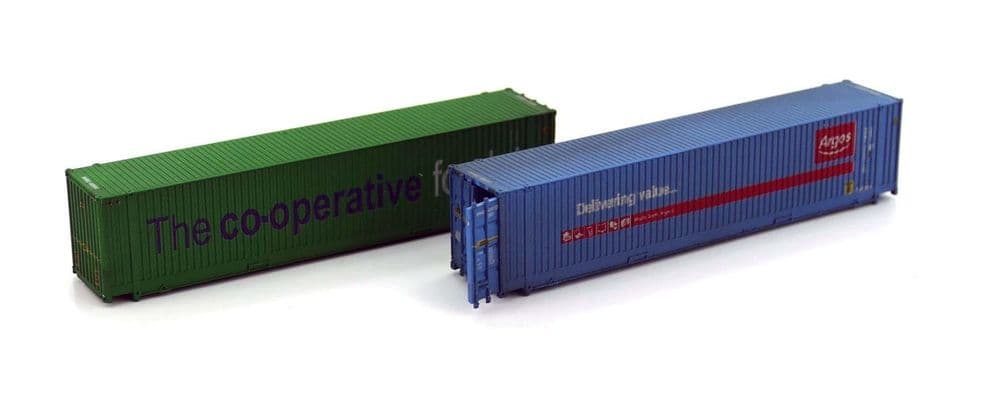 Dapol 2F-028-117 Scale 1 148 N 40ft Container Pack 2 MOLU Weathered