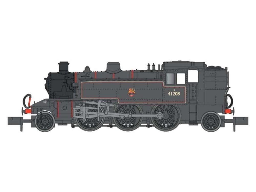 Dapol 2S-015-007 Scale 1 148 N Ivatt 2-6-2T 41208 BR Early Lined Black