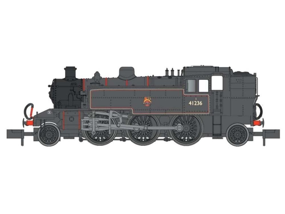 Dapol 2S-015-008 Scale 1 148 N Ivatt 2-6-2T 41236 BR Early Lined Black