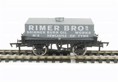 Dapol B835 OO Rectangular tank wagon Rimer Bros 5 grey