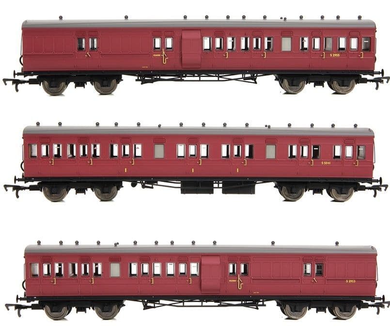 E86014 EFE LSWR Cross Country 3-Coach Pack BR Crimson