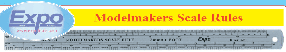 Expo 741-04 4mm 1 foot OO Scale Stainless Steel Scale Ruler