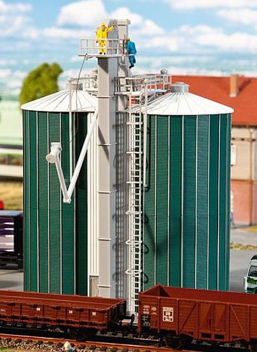 Faller 120260 HO Scale Twin Silo Kit IV