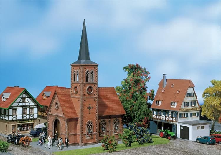 Faller 130239 HO Scale Small Town Church - Epoch II
